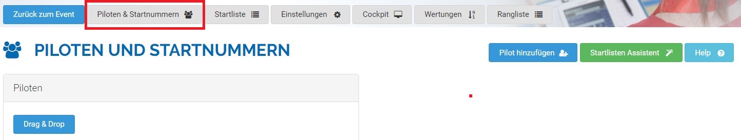 Piloten und Startnummern